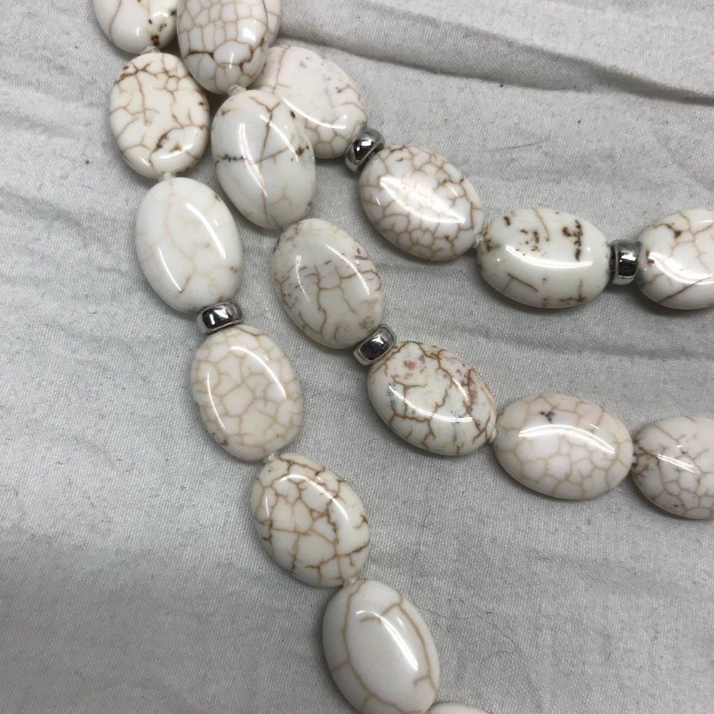 Lucas Lameth Sterling Luc 925 Howlite Chunky Necklace - Gem